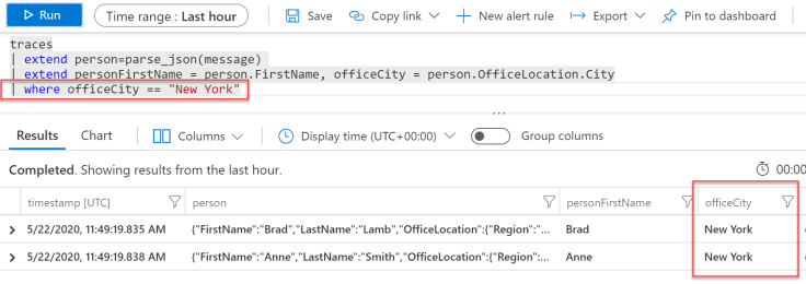 How to report on serialized JSON object data in Application Insights ...