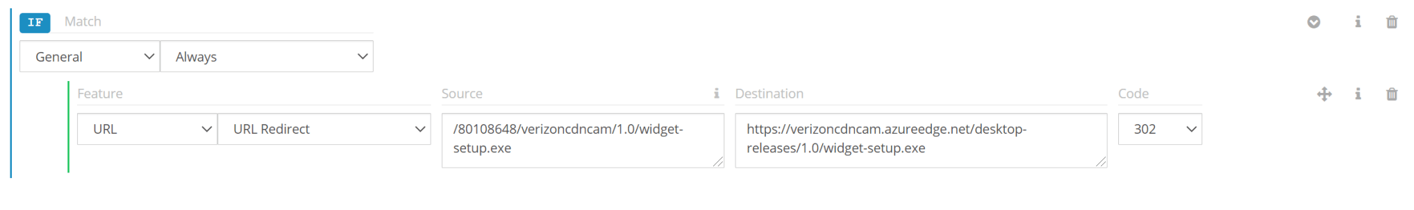 How to configure URL redirects using Verizon Premium Azure CDN ...