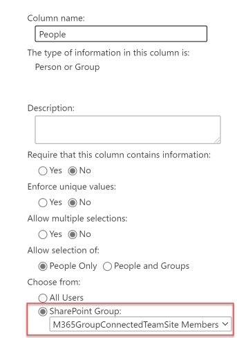 Problems Restricting SharePoint People Column to a Specific Group ...