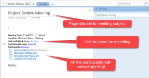 Simplify taking meeting notes using native OneNote/Outlook integration ...
